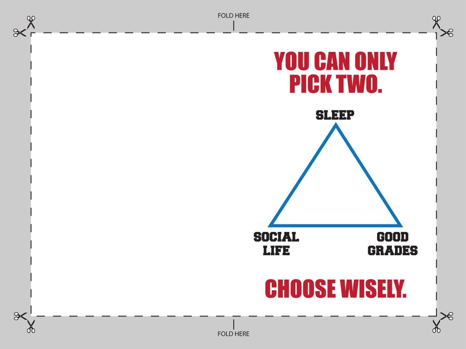 Printable College Note Choose Wisely Funny Instant Download - Etsy
