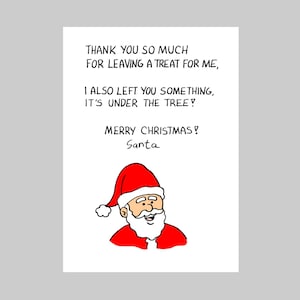Printable Santa Thank You Cookies Milk Last Minute Instant Download - Etsy
