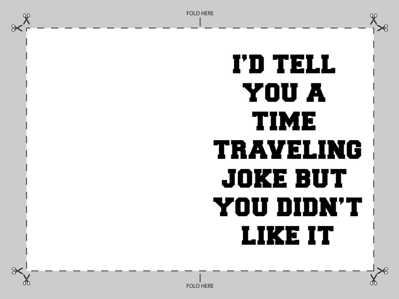 Printable Time Travel Joke Science Joke Instant Download - Etsy