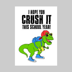 Printable Back to School Dinosaur Instant Download - Etsy