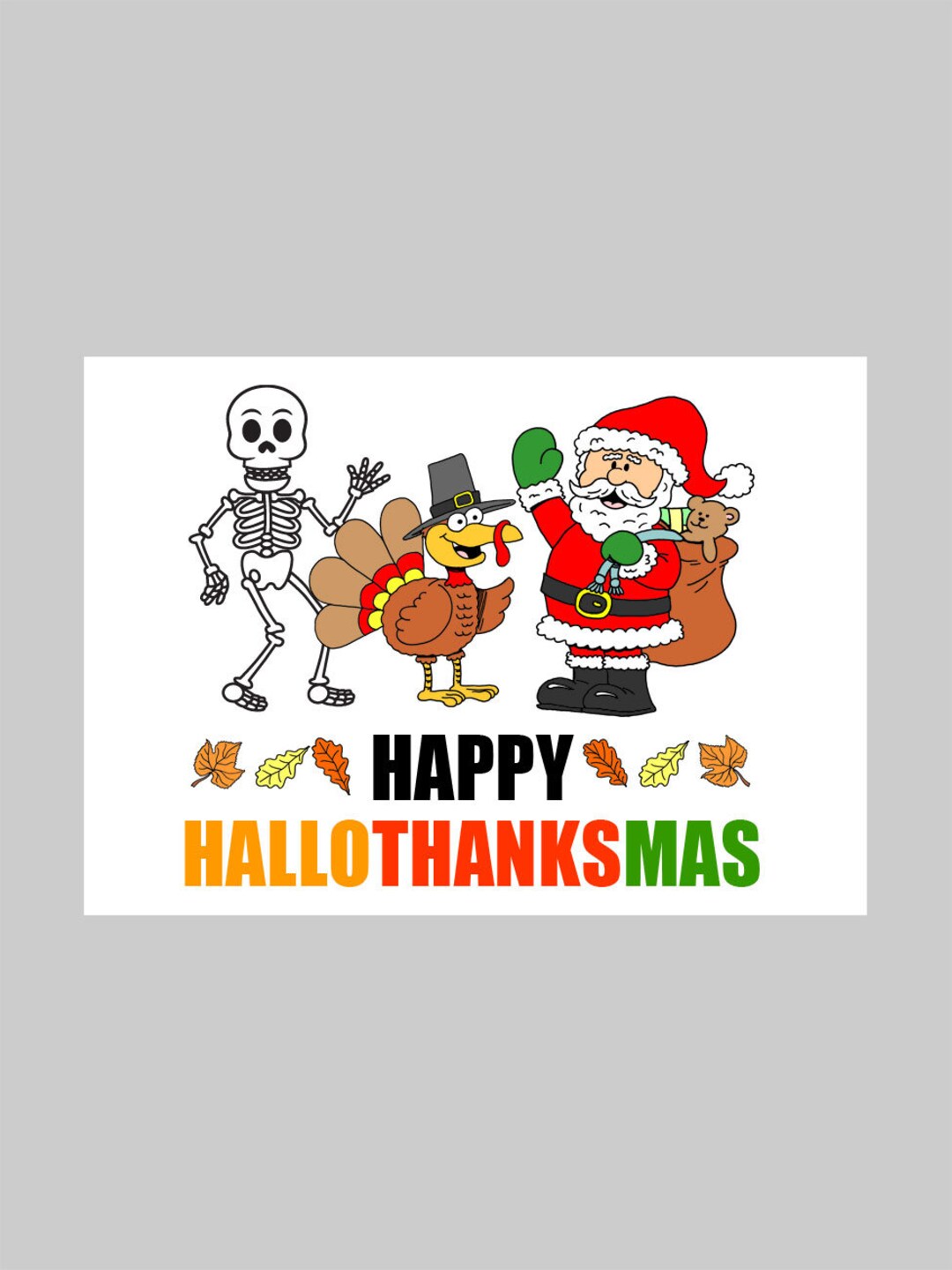 Printable Happy Hallothanksmas Instant Download - Etsy