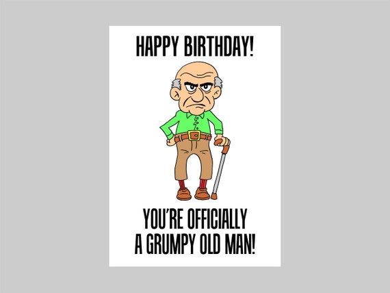 Old Man Birthday Cards Printable Old Man Birthday Card Images Free