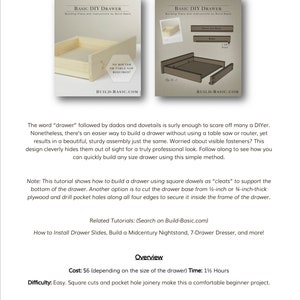 Easy DIY Drawer Building Plans Tutorial DIGITAL DOWNLOAD - Etsy