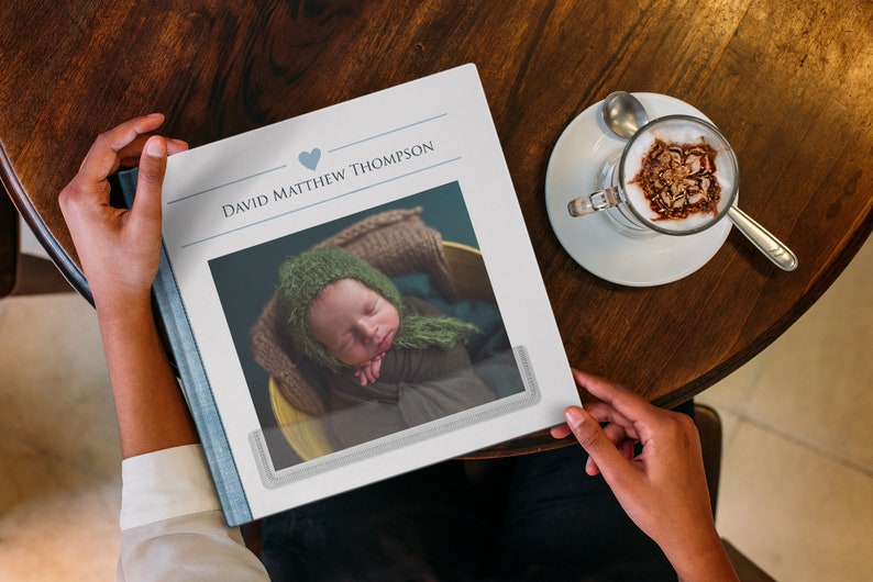 Baby Boy Photo Book Cover Template, Photo Album Cover, Family ...