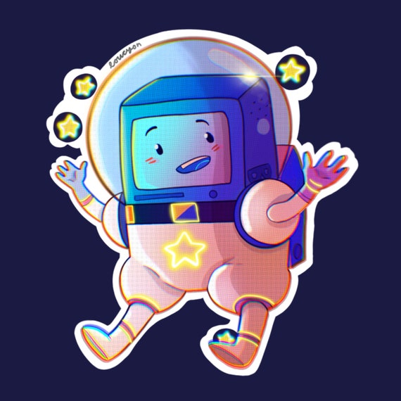 Adventure Time astronaut Bmo Sticker | Etsy