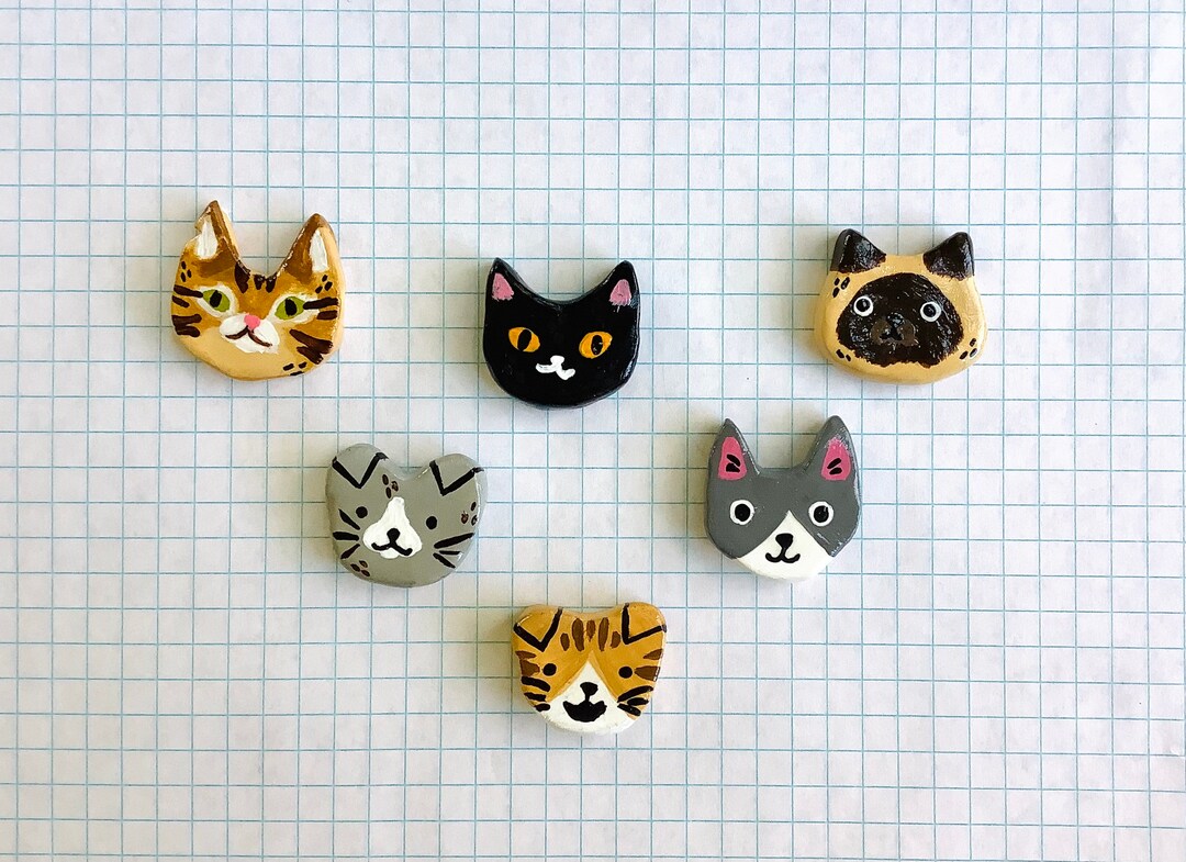 Adopt a Cat Handmade Clay Magnet individual - Etsy