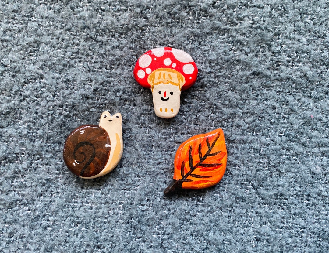 Fall Friends Set of 3 Handmade Clay Pins - Etsy