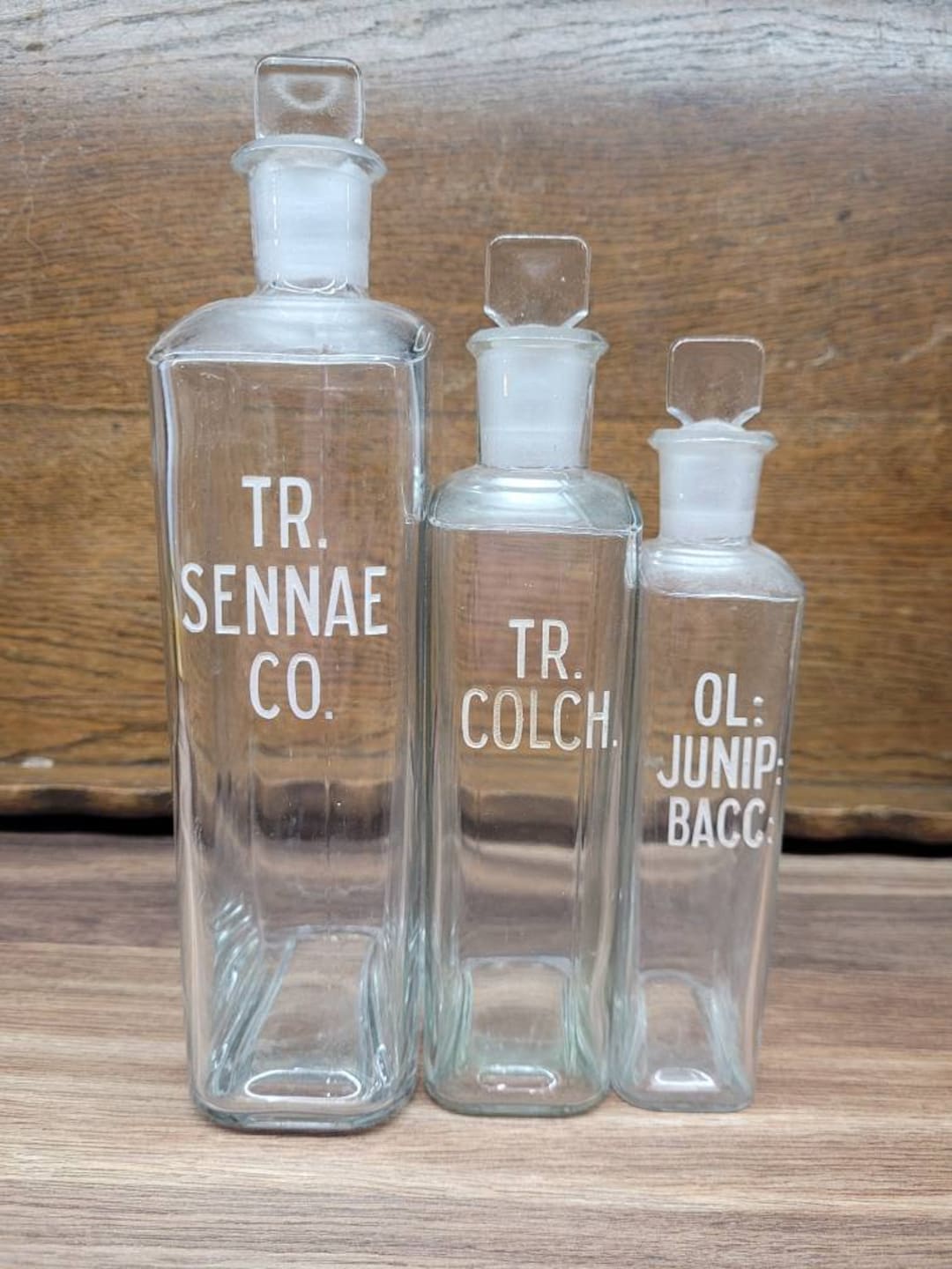Antique Apothecary Medical Hospital Bottles Set of 3 - Etsy