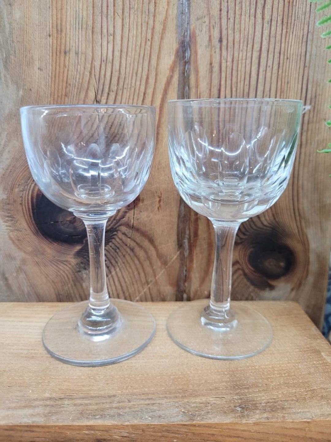 Pair of Victorian Hand Cut Port Drinking Glasses C.1860. - Etsy
