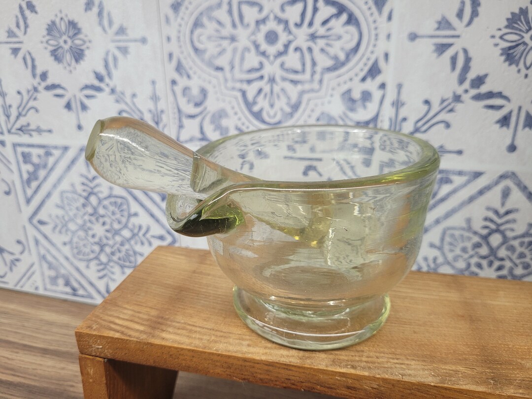 Antique Blown Glass Pestle and Mortar, Antique Kitchenalia - Etsy