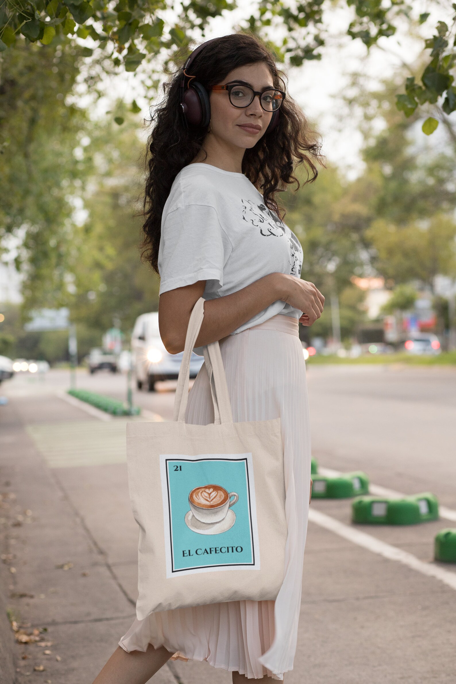 Loteria Print Bag Cafecito Tote Mexican Art Print Loteria Card Barista ...