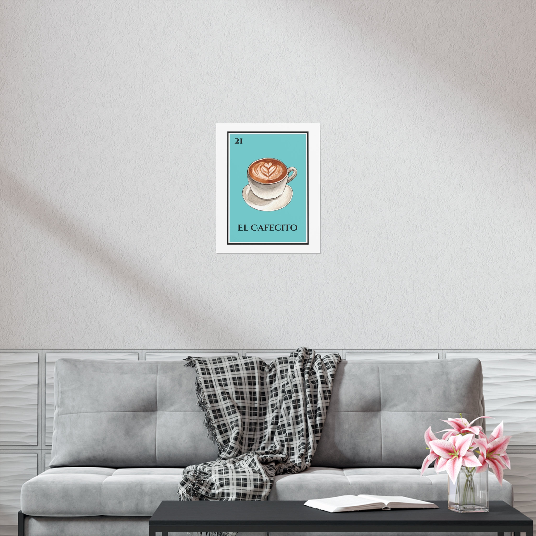 Loteria Poster, Premium Matte Vertical Poster El Cafecito, Mexican ...