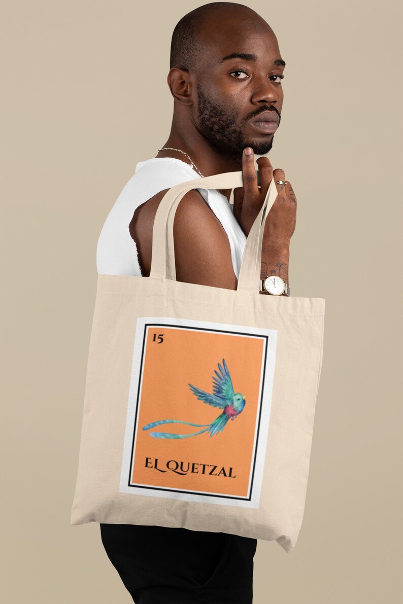 Quetzal Canvas Tote Loteria Print Mexican Art Aztec Art Print Latina ...