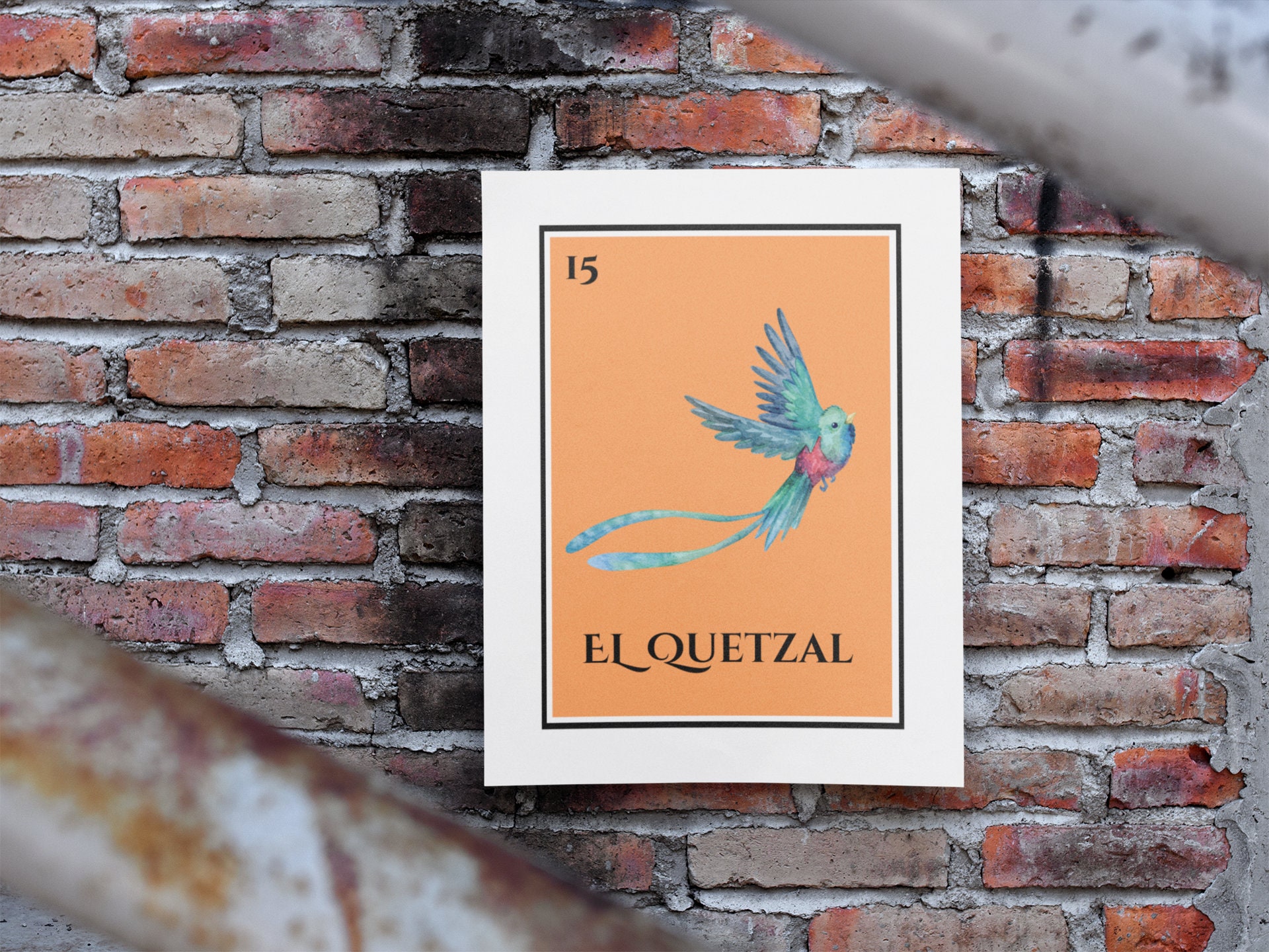 Loteria Poster, Premium Matte Vertical Poster El Quetzal, Mexican ...