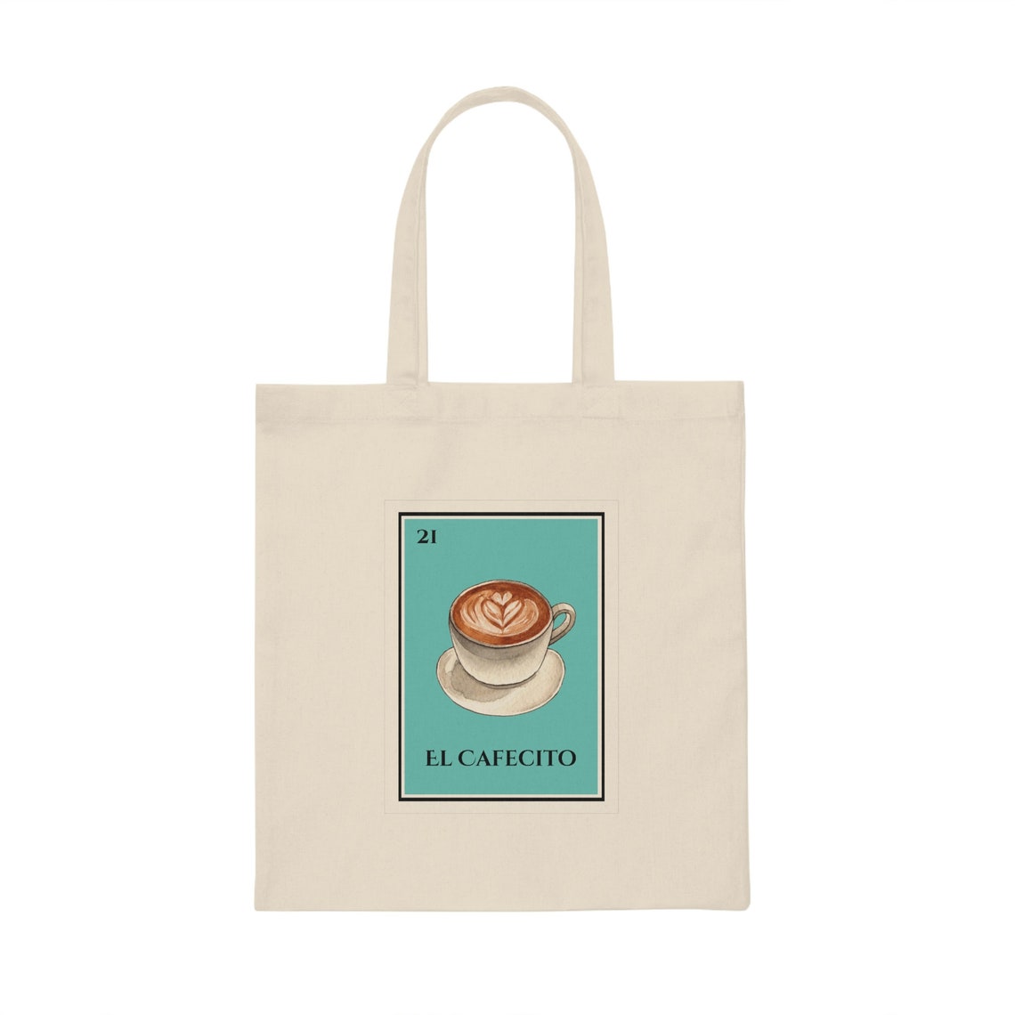 Loteria Print Bag Cafecito Tote Mexican Art Print Loteria Card Barista ...