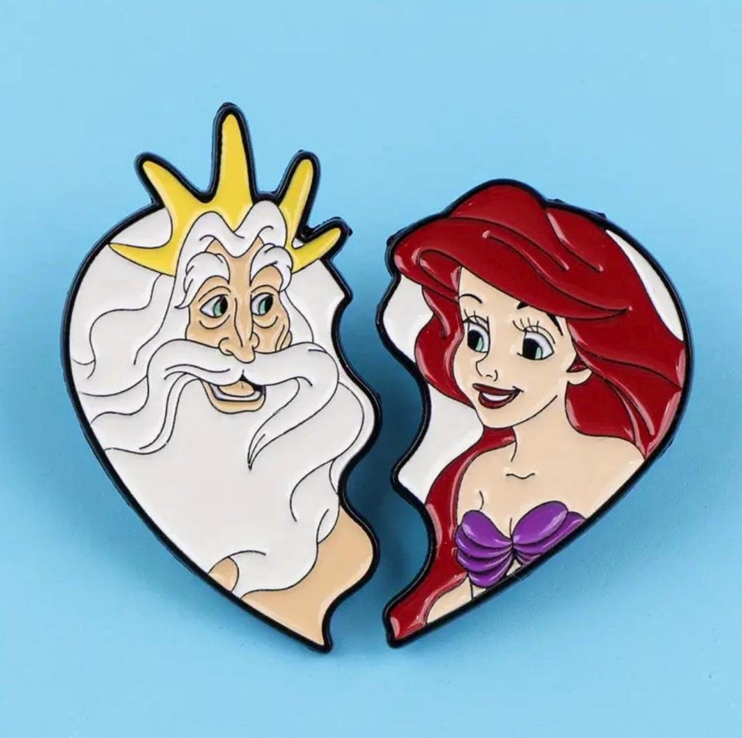 Enchanted Ocean Duo Enamel Pins – Broken Heart Design | Fantasy Sea ...