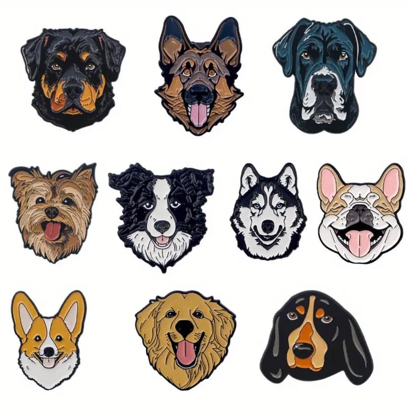Dog Breed Enamel Pin Badge Badges for Backpack , Clothing Accessories ...