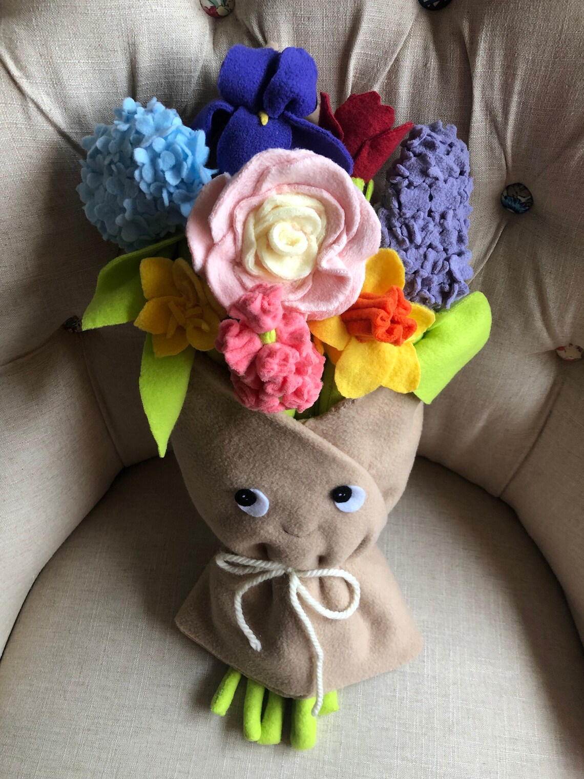 Plush Floral Bouquet - Etsy