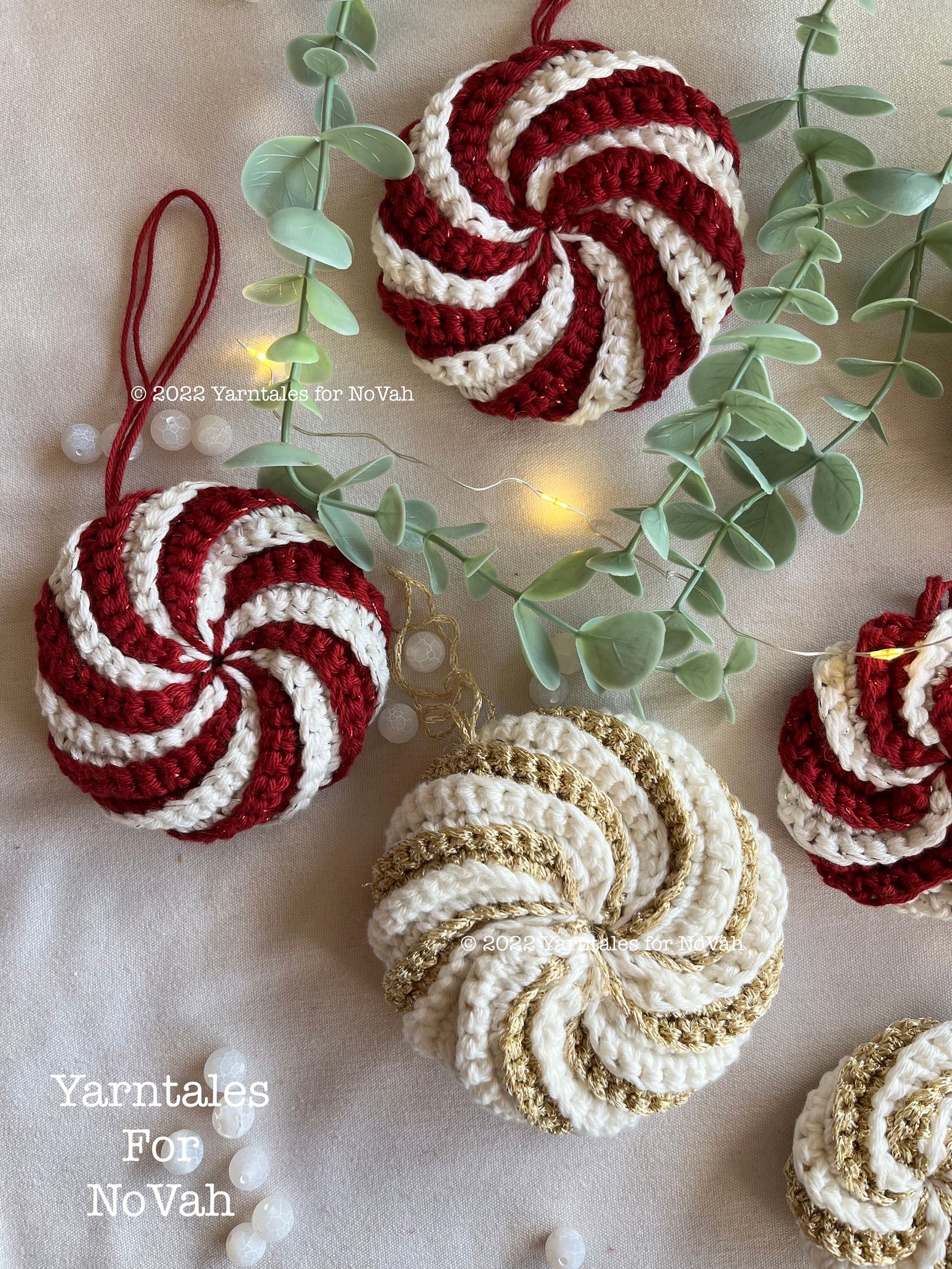 CROCHET PATTERN • Swirly Bauble No. 3 • 3 Size Christmas Ornament ...