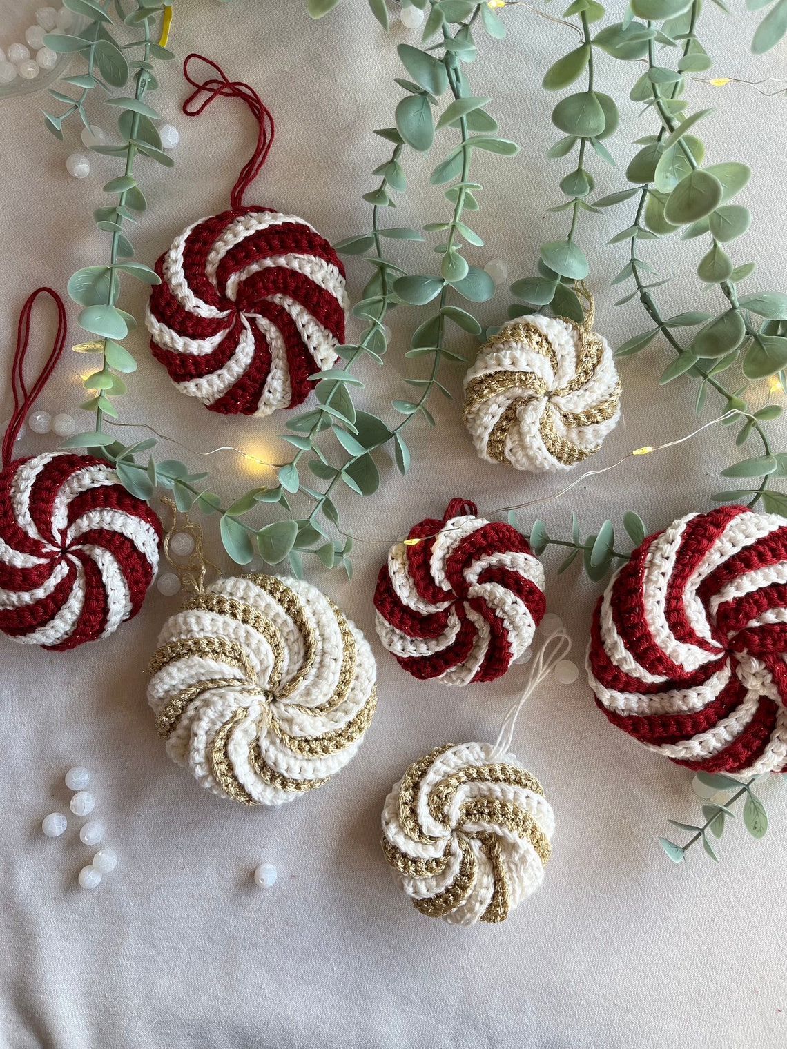 CROCHET PATTERN Swirly Bauble No. 3 3 Size Christmas - Etsy