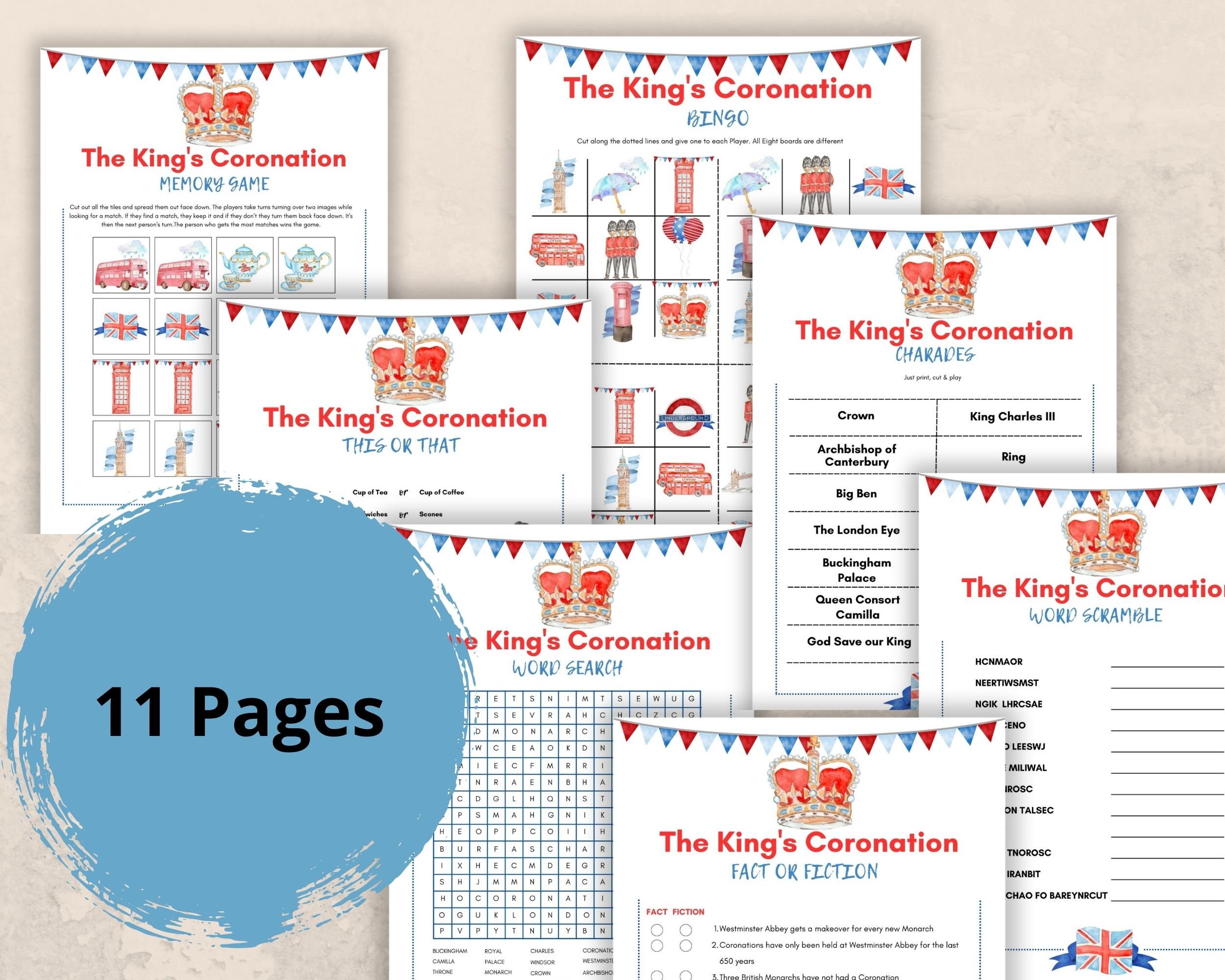 King's Coronation 7 Game Bundle printable - Etsy