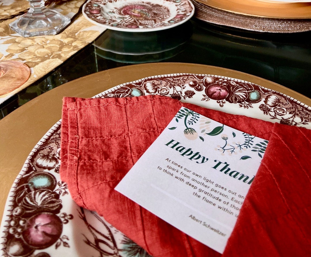 Happy Thanksgiving Table Cards, Quotes, Blessings, Poems to Share - Etsy
