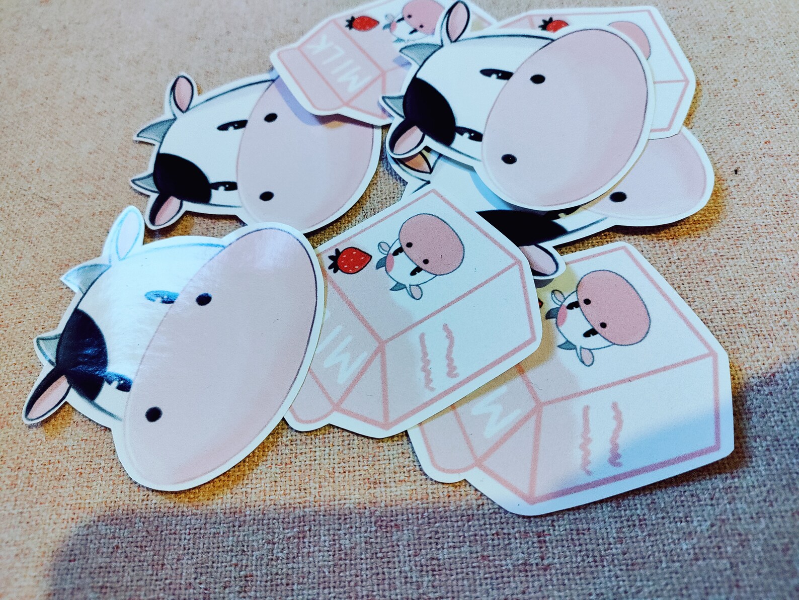 Kawaii Bubble Cow Stickers, Cute Pink Farming Sim, Moo Milk - Etsy