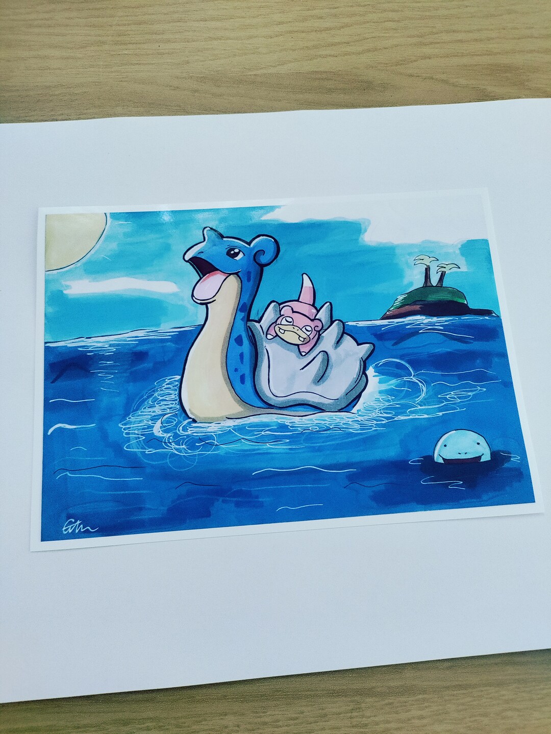 Pokemon Poke Inspired Art, Lapras, Slowpoke, Quagsire Print, Water Type ...
