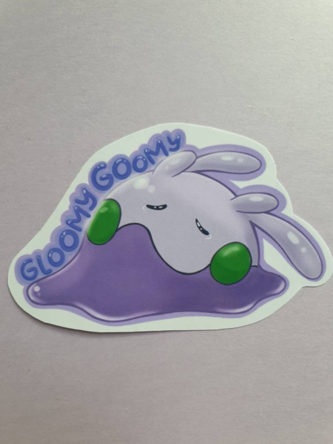GLOOMY GOOMY Cute Vinyl Sticker, Gift for Gamers, Kawaii Slime - Etsy