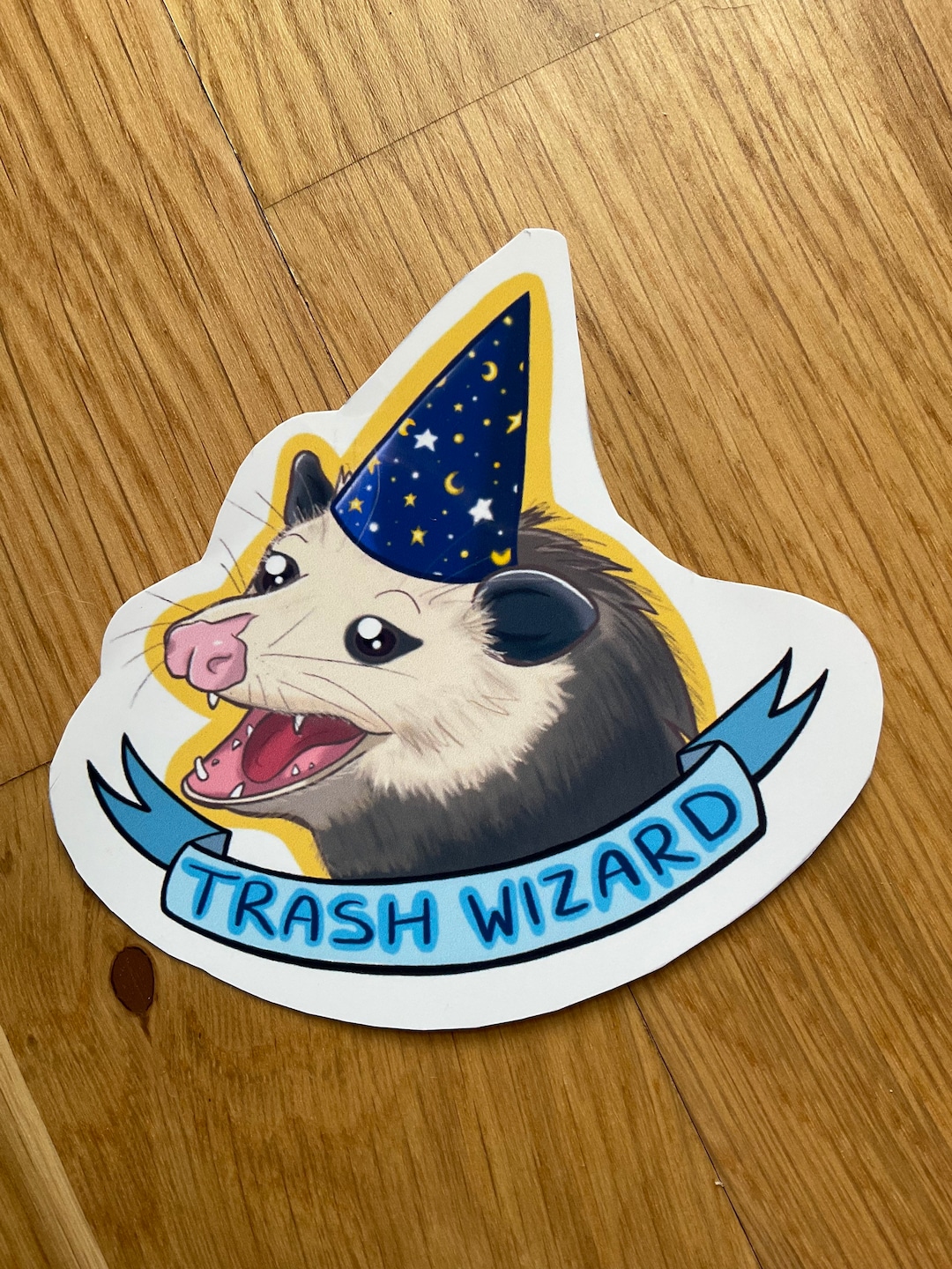 TRASH WIZARD - Possum Sticker, Opossum Mage, Anxiety, Laptop Planner ...