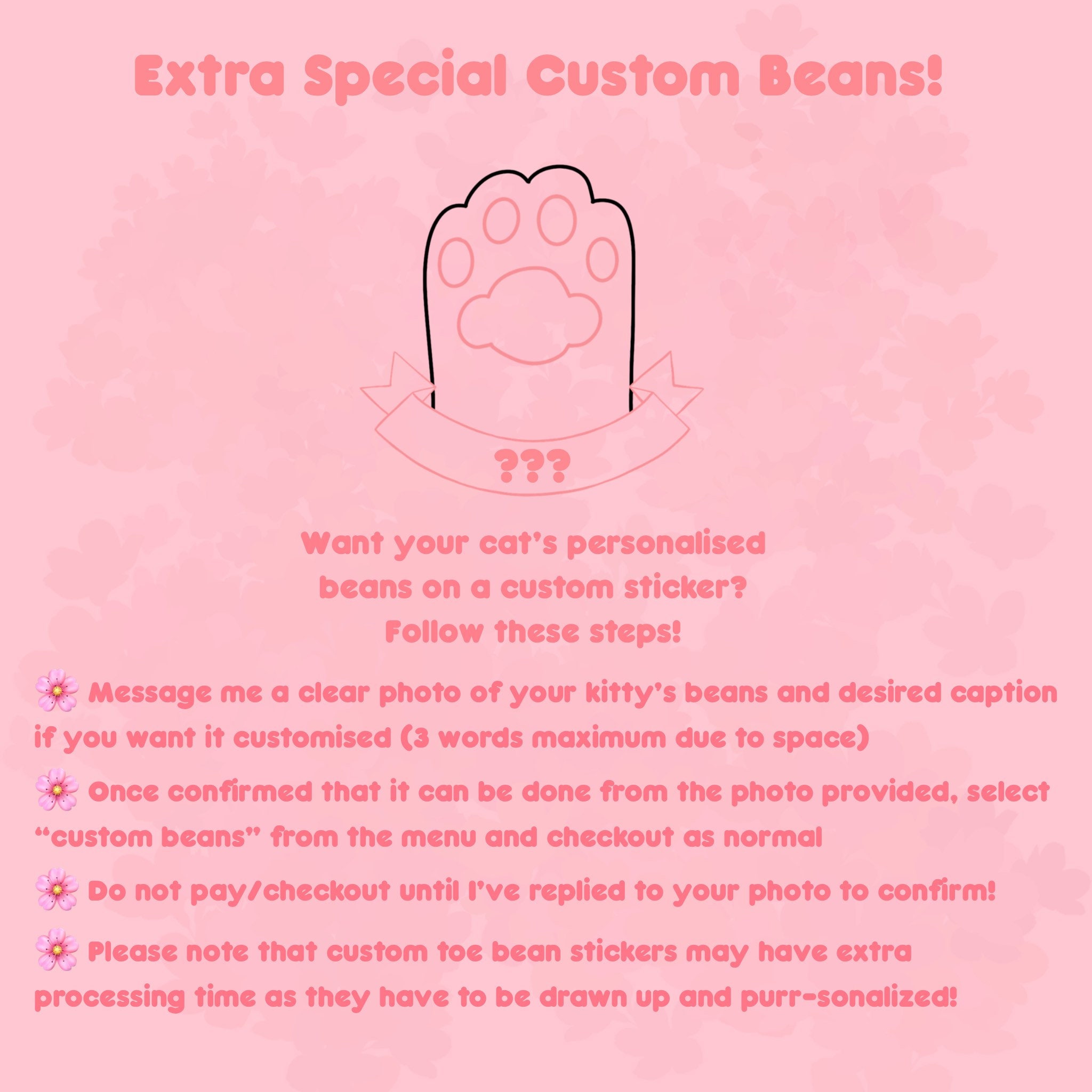 Cat Paw, Custom Pet Toe Bean Queen Stickers, Splashproof Sticker, Cute ...
