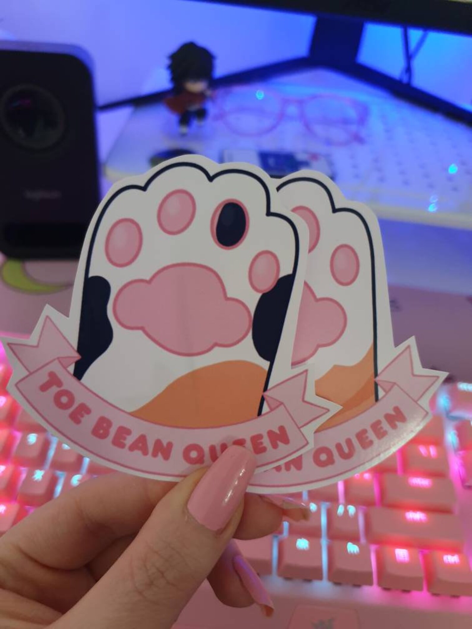 Cat Paw, Custom Pet Toe Bean Queen Stickers, Splashproof Sticker, Cute ...