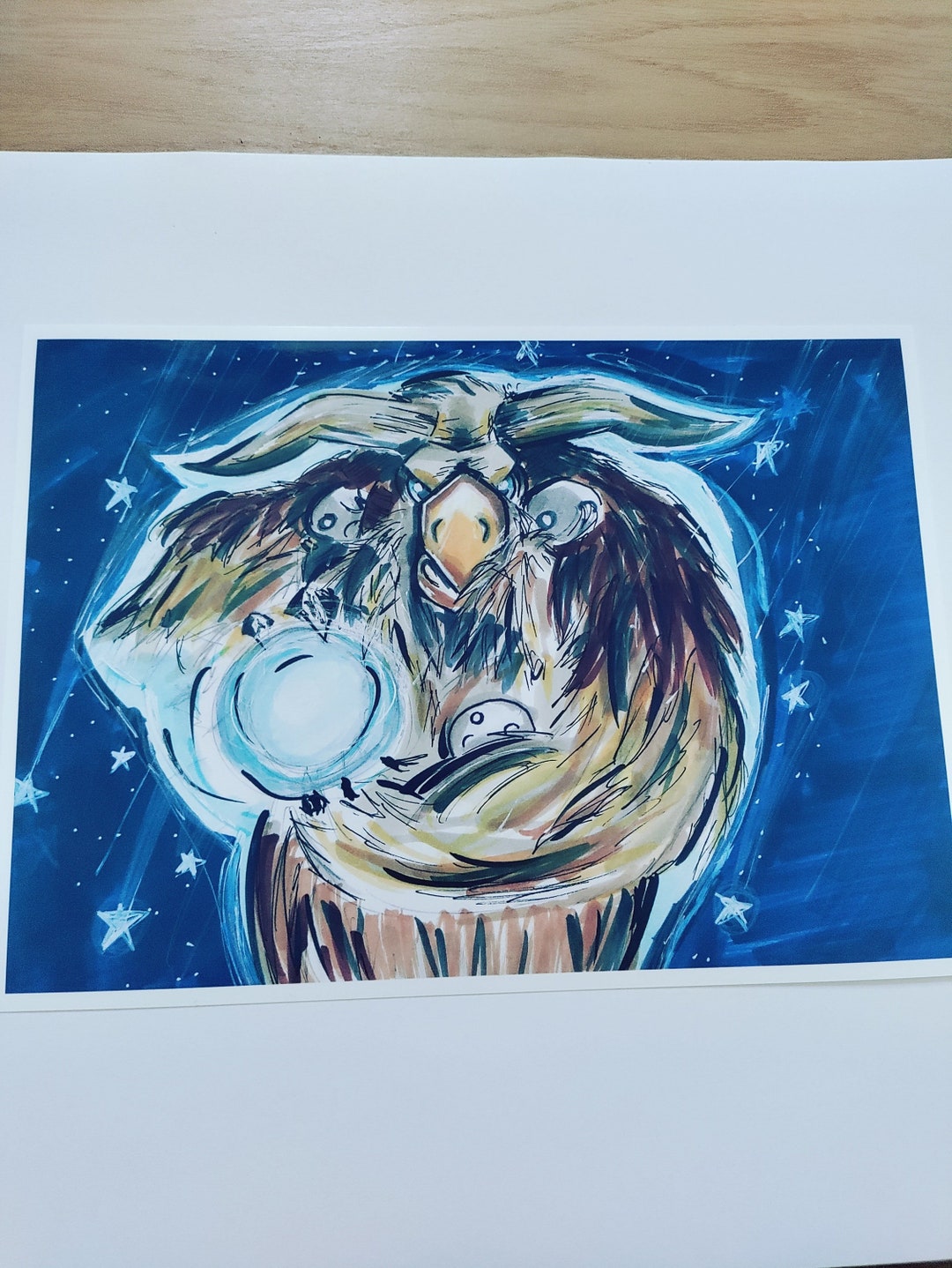 Tauren Moonkin, Boomkin Balance Druid Inspired Art Print, Owl Beast ...
