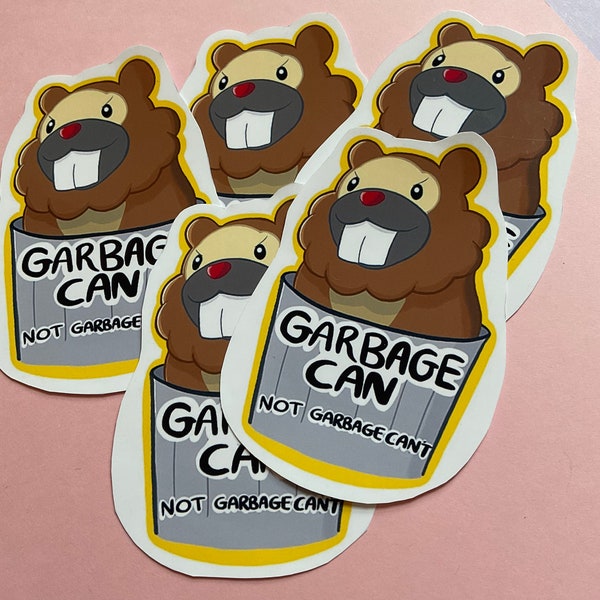 Funny Trash Can Decal - Etsy