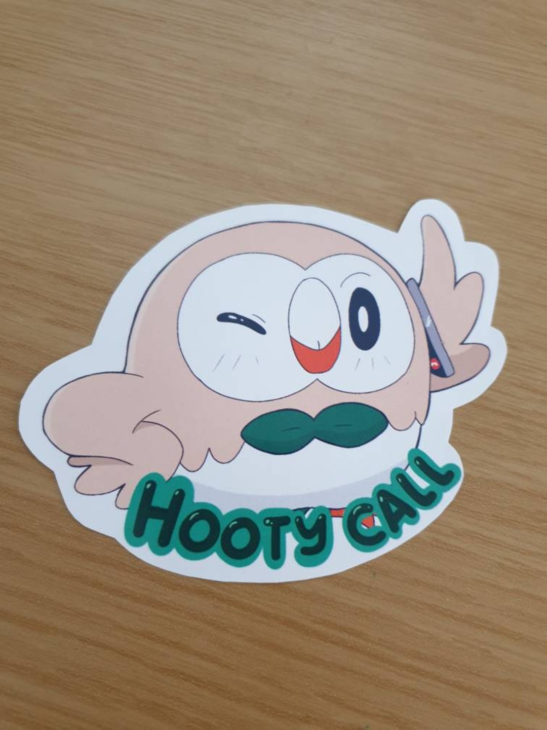 Pokemon Poke Inspired ROWLET HOOTY CALL Vinyl Sticker, Cute Owl Gift ...