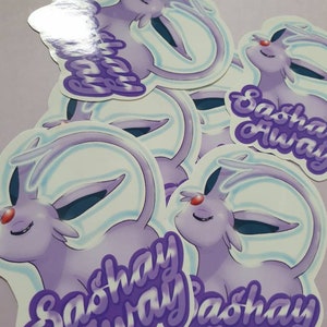 Pokemon Espeon sashay Away Poke Inspired Vinyl Sticker, Sassy Kawaii ...