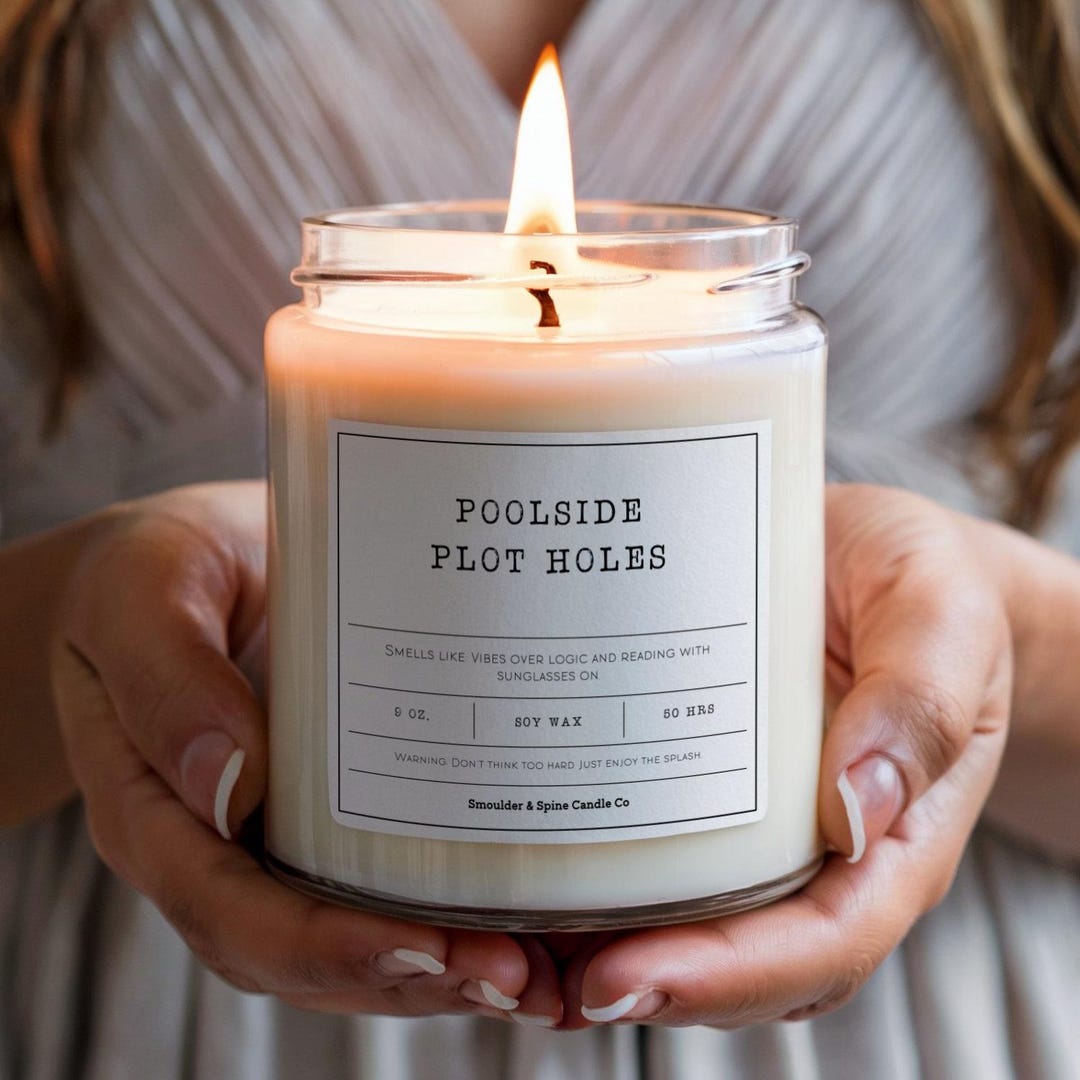 Scented Reading Candles - Poolside Plot Holes, Bookish Gift for Her ...