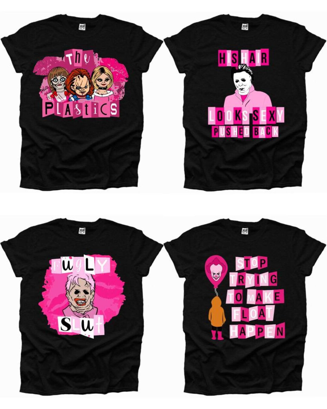 The Plastics Mean Horror Character's Mens T Shirt LICENSED High Quality ...