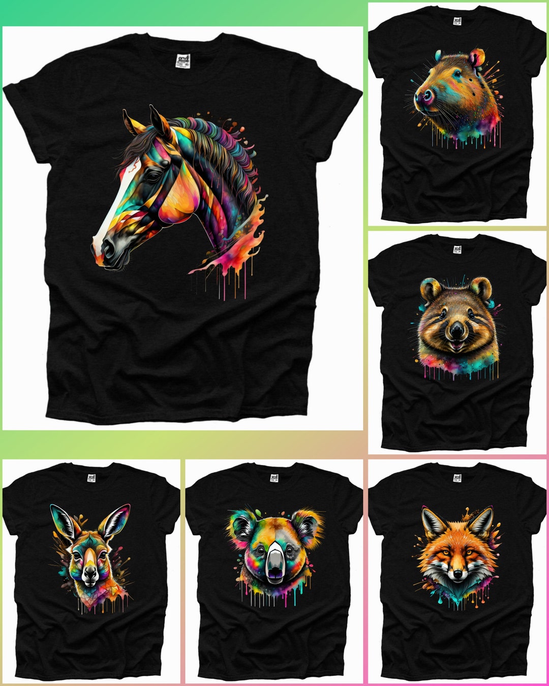 Wild Animal Tiger Capybara Quakka Horse Fox Koala Bear Kangaroo Pony ...
