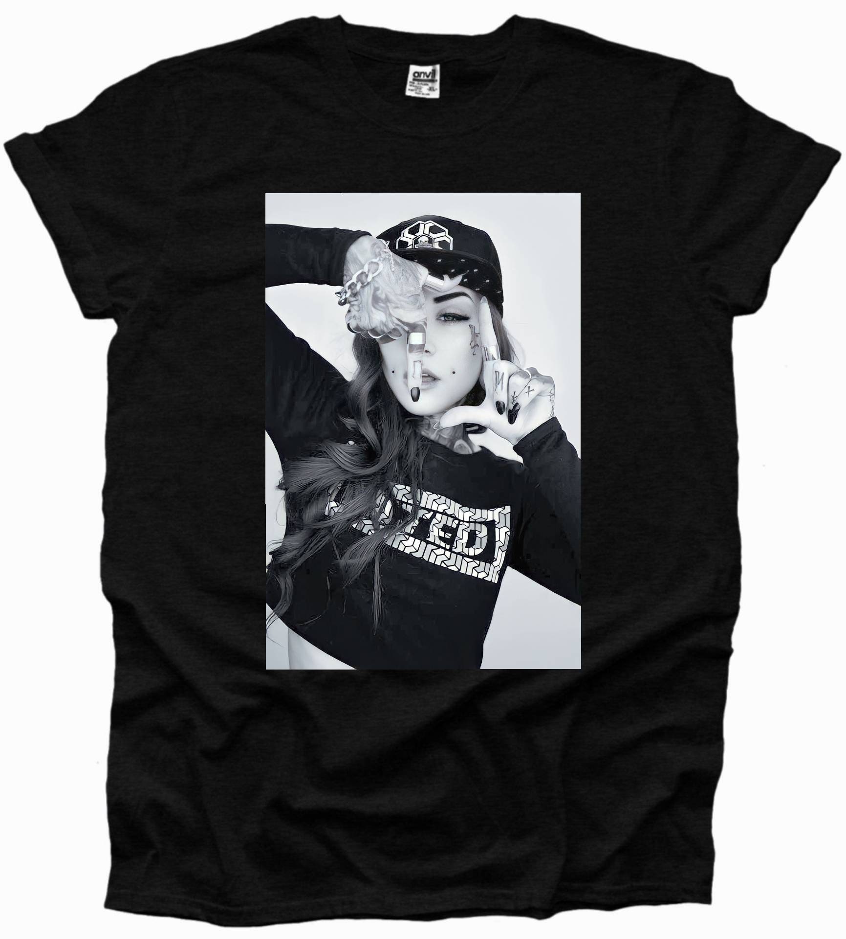 Sexy Tattooed Babe's Mens T Shirt Naked Emo Smoking Weed Blunt LGBT ...