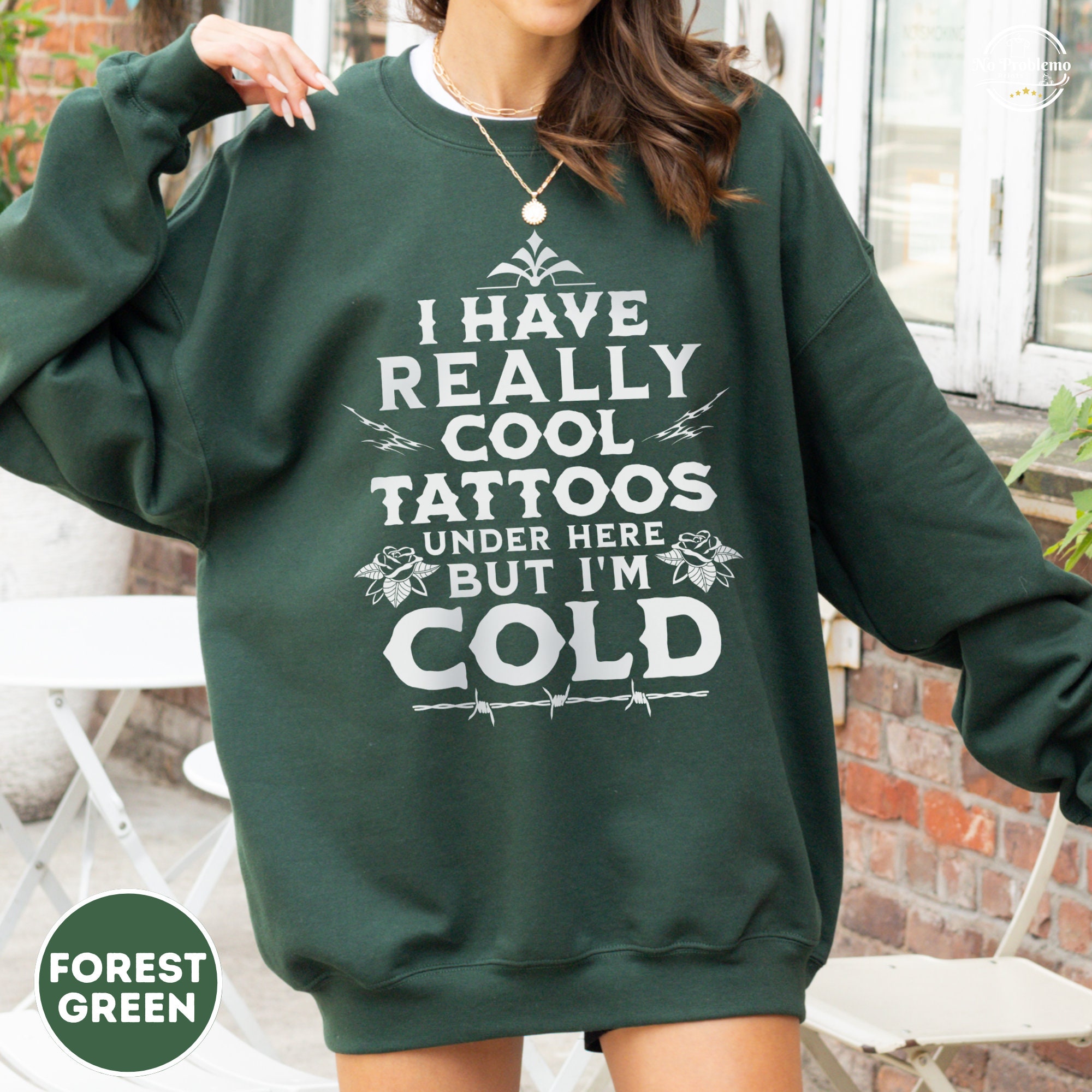 Funny Tattoo Sweatshirt, Gift for Her, Tattoo Sweater, Tattoo Gifts ...