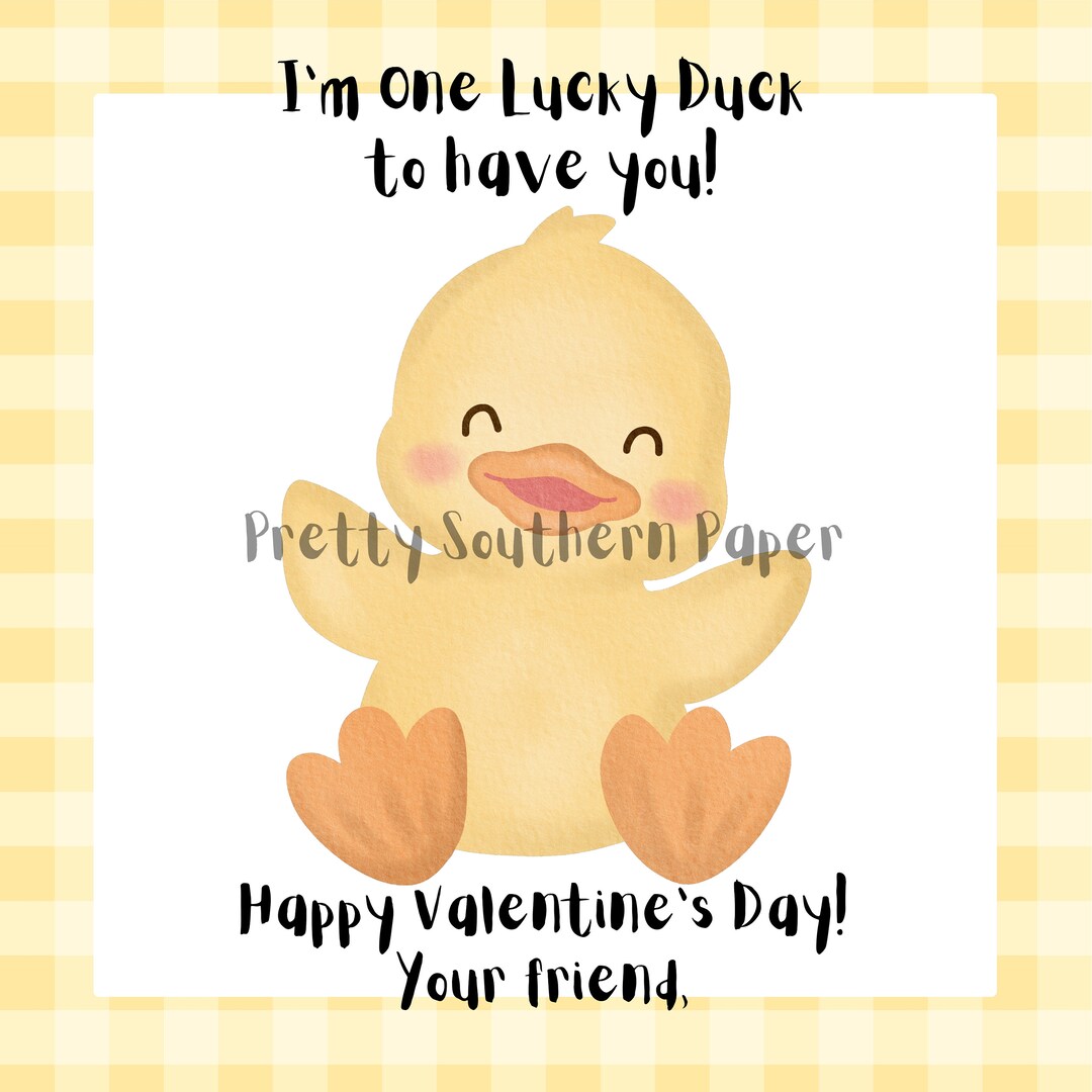 Lucky Duck Valentine - Etsy
