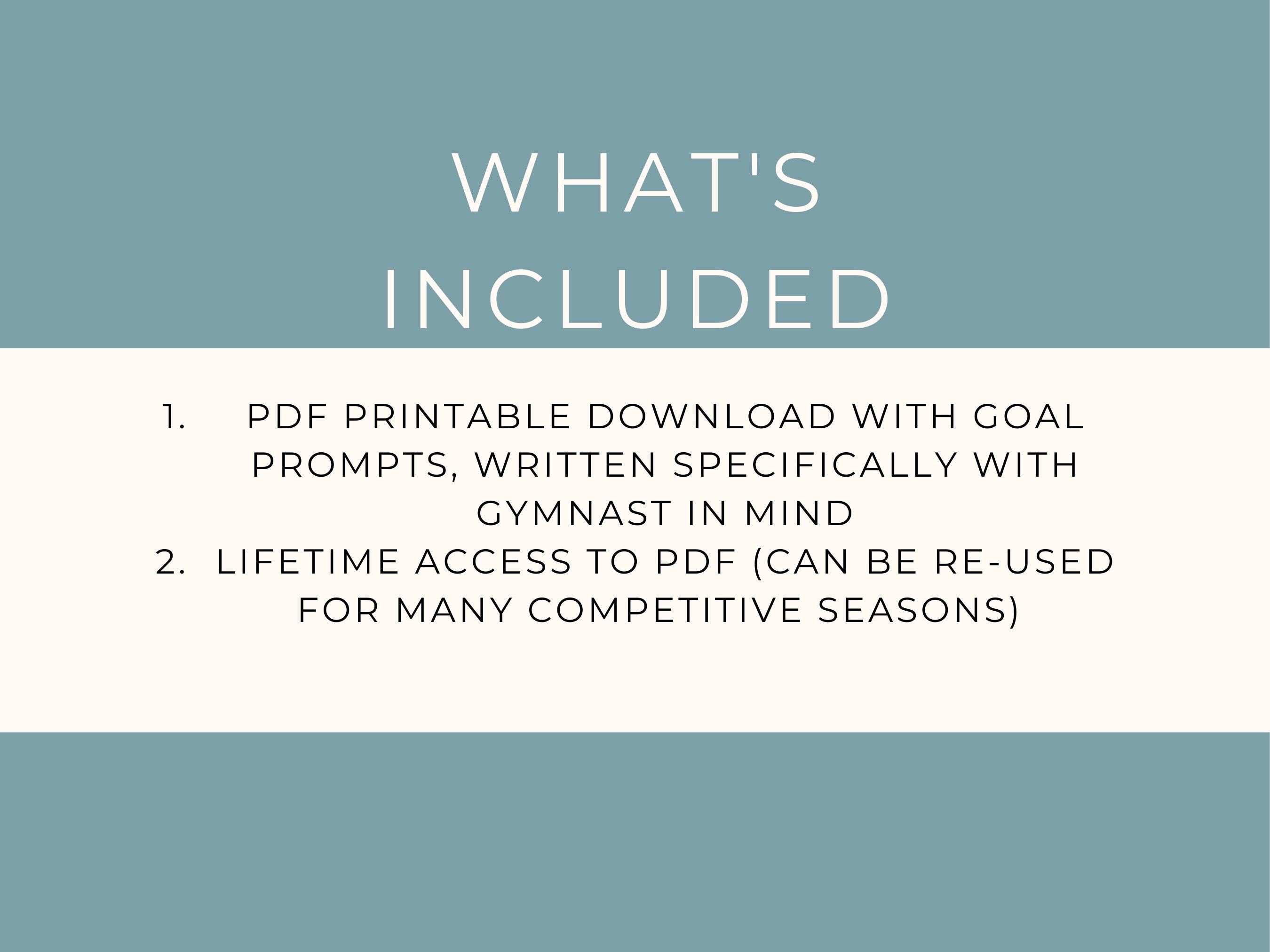 Goal Sheet for Competitive Gymnast - Etsy