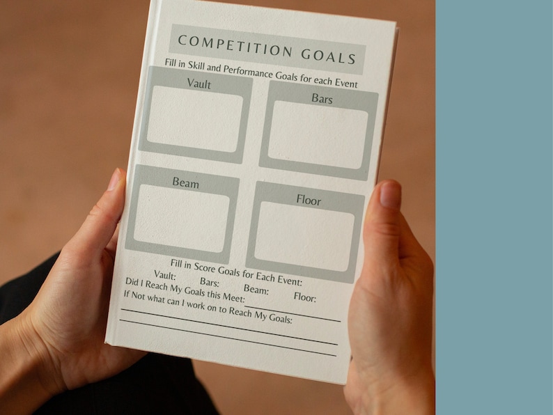Goal Sheet for Competitive Gymnast - Etsy