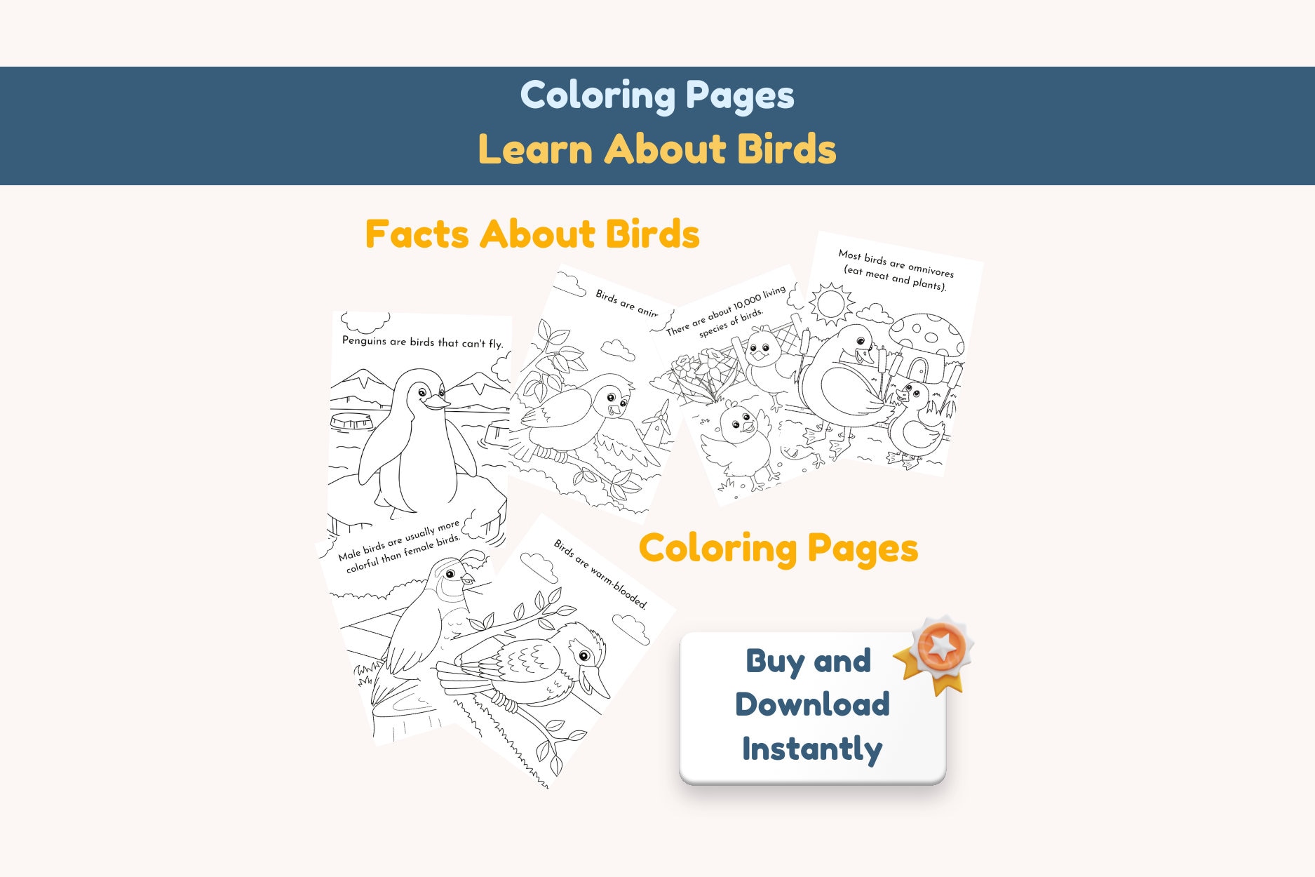 Digital Coloring Pages | Characteristics of Birds | Bird Coloring Pages ...