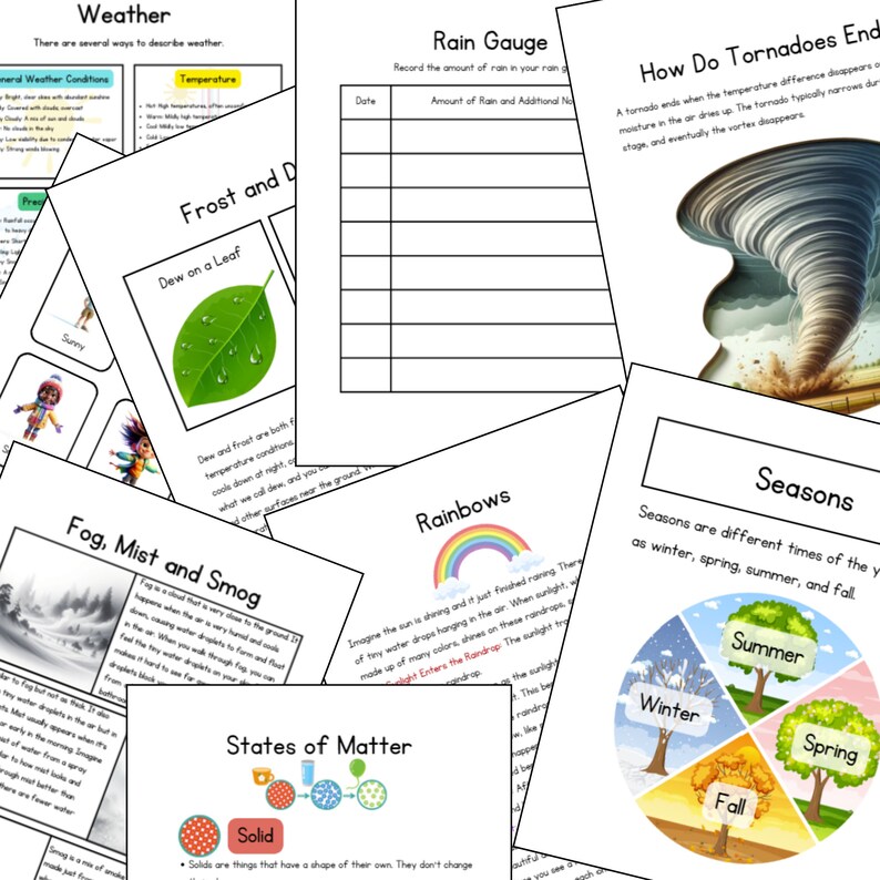 Weather | Weather Bundle | Elementary Science | Tornadoes | Science ...