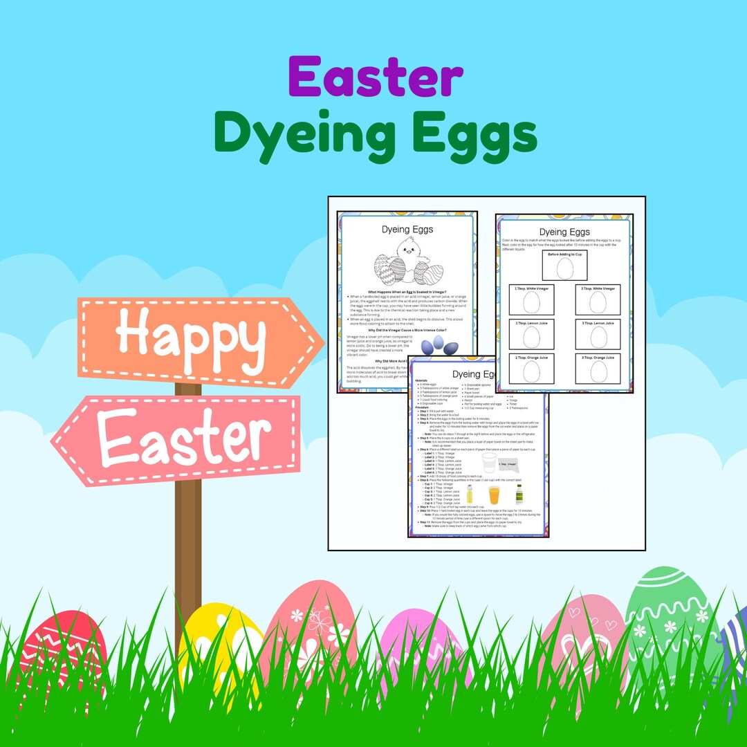 Science Experiment: Dyeing Eggs | Easter Eggs | Chemical Reactions ...