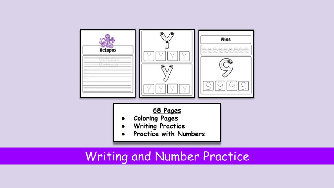 Writing Practice With Animals| Alphabet | Numbers | Handwriting ...