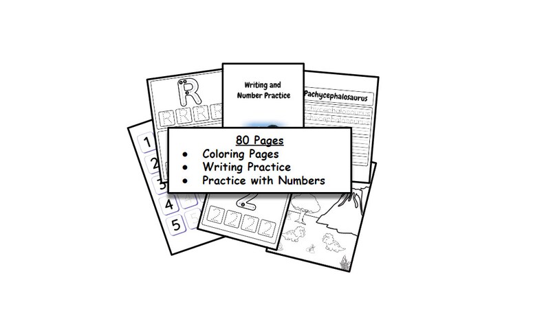 Writing Practice With Dinosaurs| Alphabet| Numbers| Handwriting ...