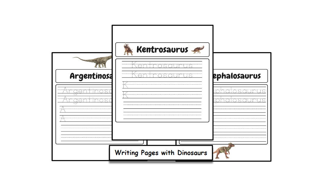 Writing Practice With Dinosaurs| Alphabet| Numbers| Handwriting ...